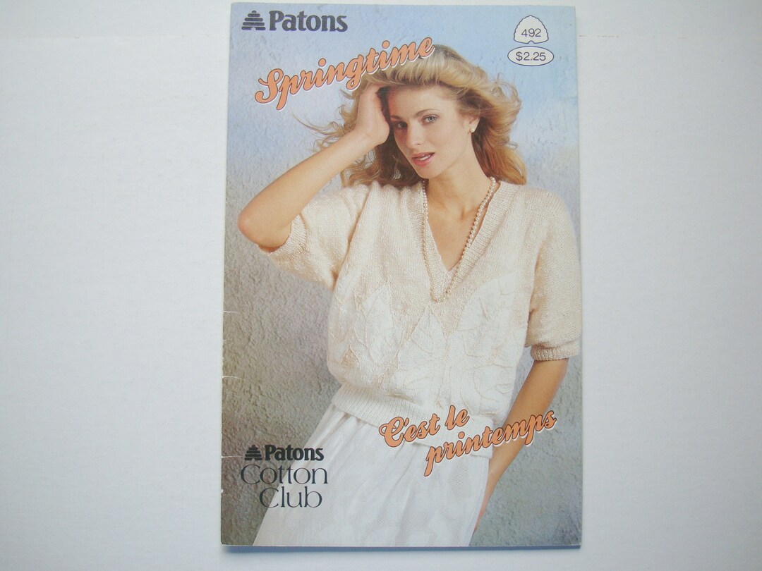 Vintage SPRINGTIME Knitting Patterns Booklet Patons Beehive 492 Women ...