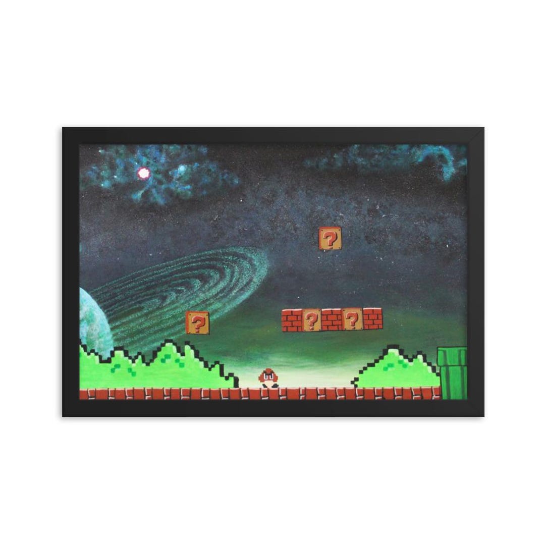 Super Mario Brothers Level 1 in Space Framed Photo Paper - Etsy