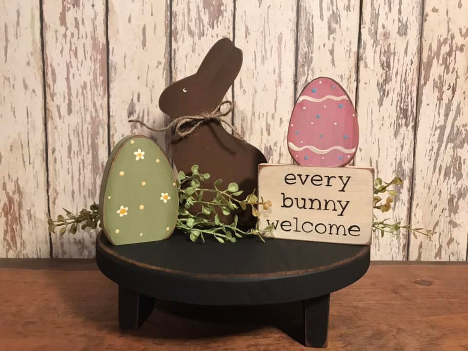 Primitive Wood Round Table Riser Candle Holder Color - Etsy