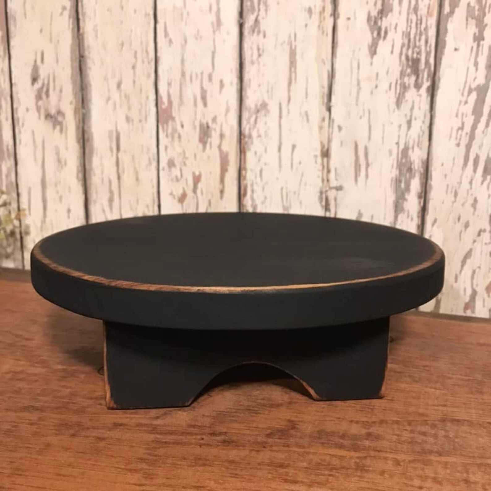 Primitive Wood Round Table Riser Candle Holder Color - Etsy