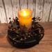 Primitive Wood Round Table Riser Candle Holder Color Choices Home Decor ...