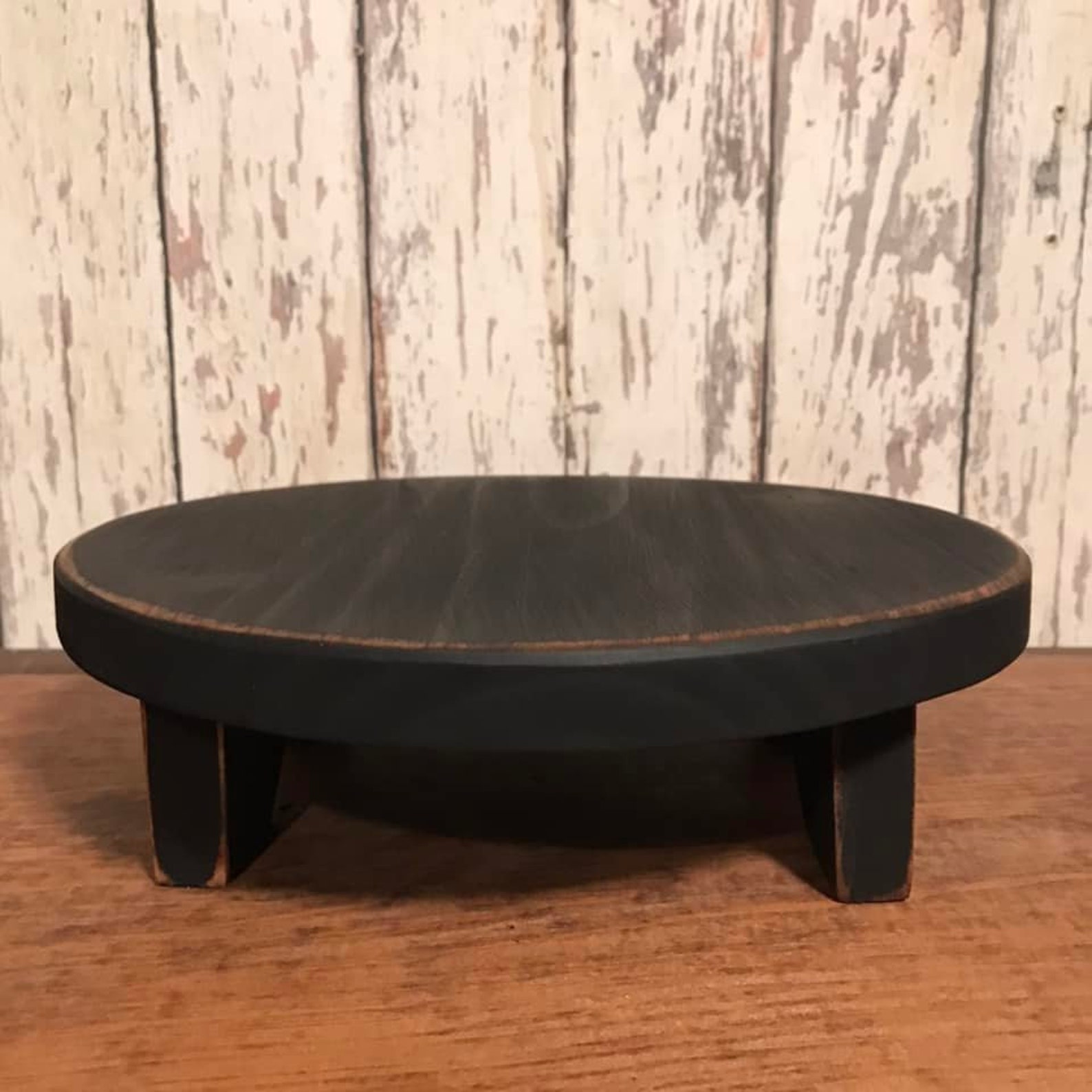 Primitive Wood Round Table Riser - Candle Holder - Color Choices - Home ...