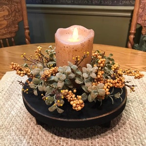 Primitive Wood Round Table Riser - Candle Holder - Color Choices - Home ...