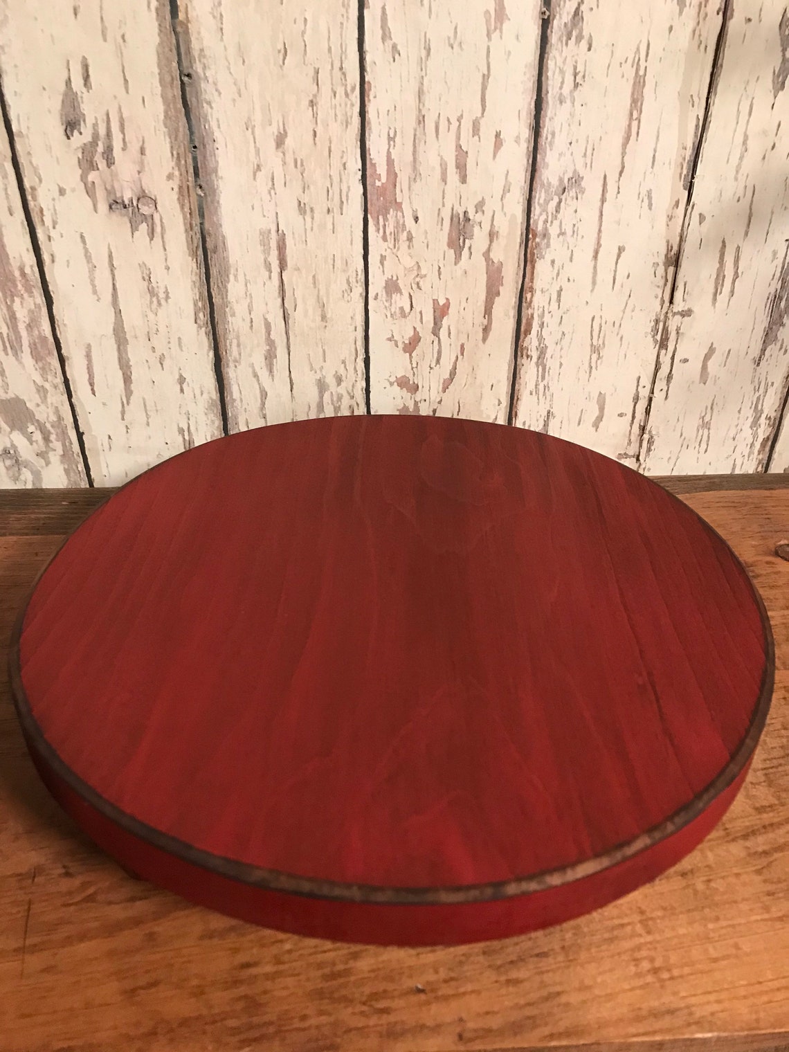Primitive Wood Round Table Riser Candle Holder Color - Etsy