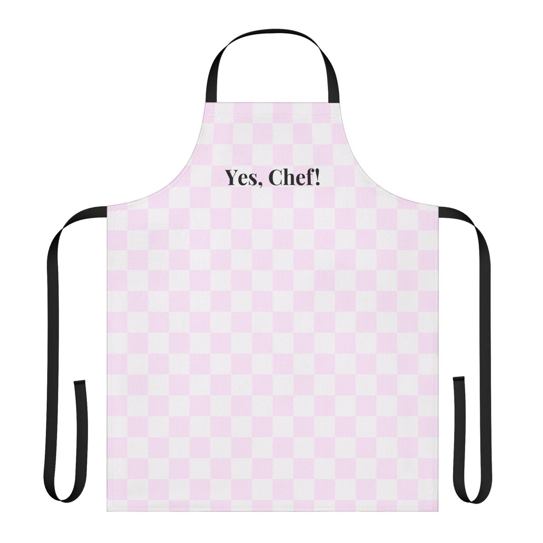 Yes Chef Apron, Funny Home Cook Stylish Apron, Minimalist Kitchen Decor ...