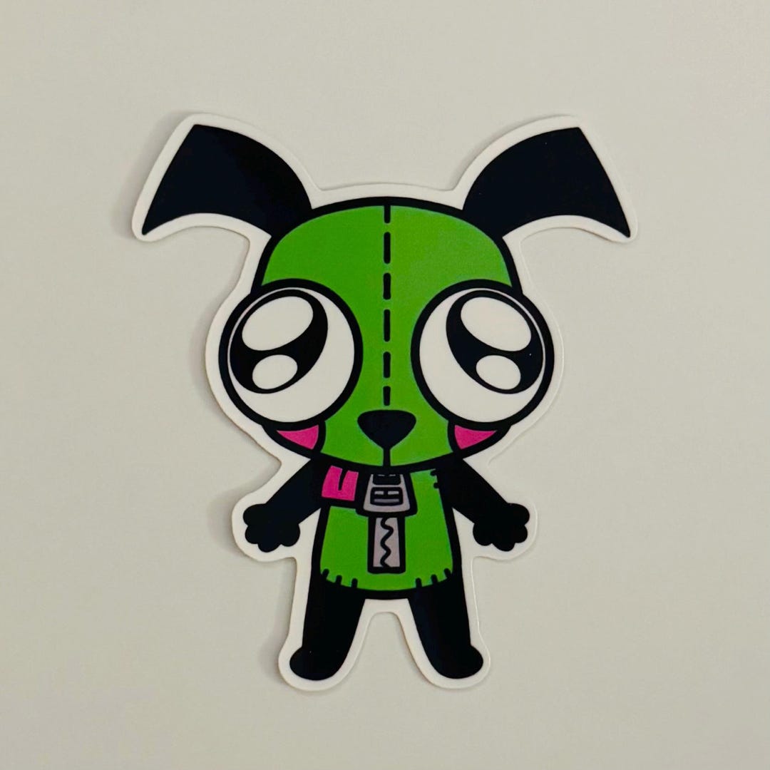 GIR Sticker | Invader Zim | Dog | Waterproof - Etsy