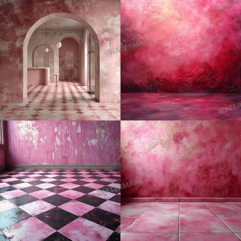 19 Pink Texture Backdrops, Digital Photography Backgrounds, Rustic Pink ...