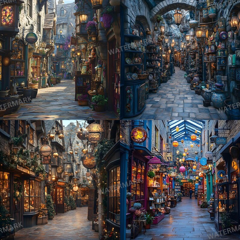 20 Wizarding Alley Photography Backdrops, Enchanting Wizarding World ...