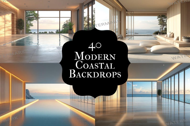 Coastal Beach Backdrop: 40 Pngs for Seaside Photo Editing, Nautical ...