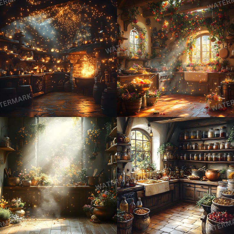Magical Cooking Backdrops | 20 Photoshop Overlays for Fantasy Food ...