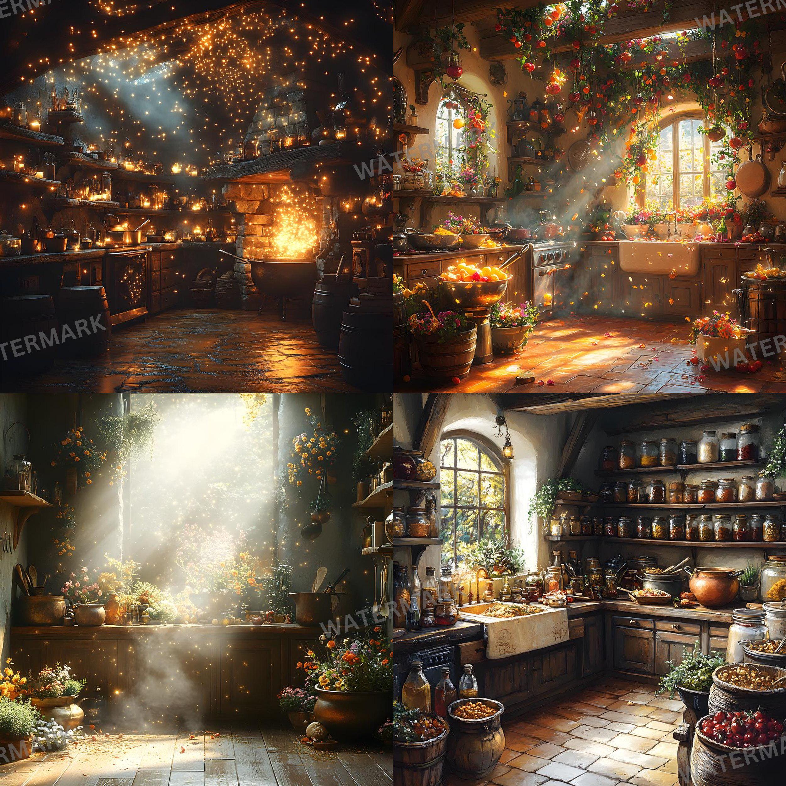 Magical Cooking Backdrops | 20 Photoshop Overlays for Fantasy Food ...