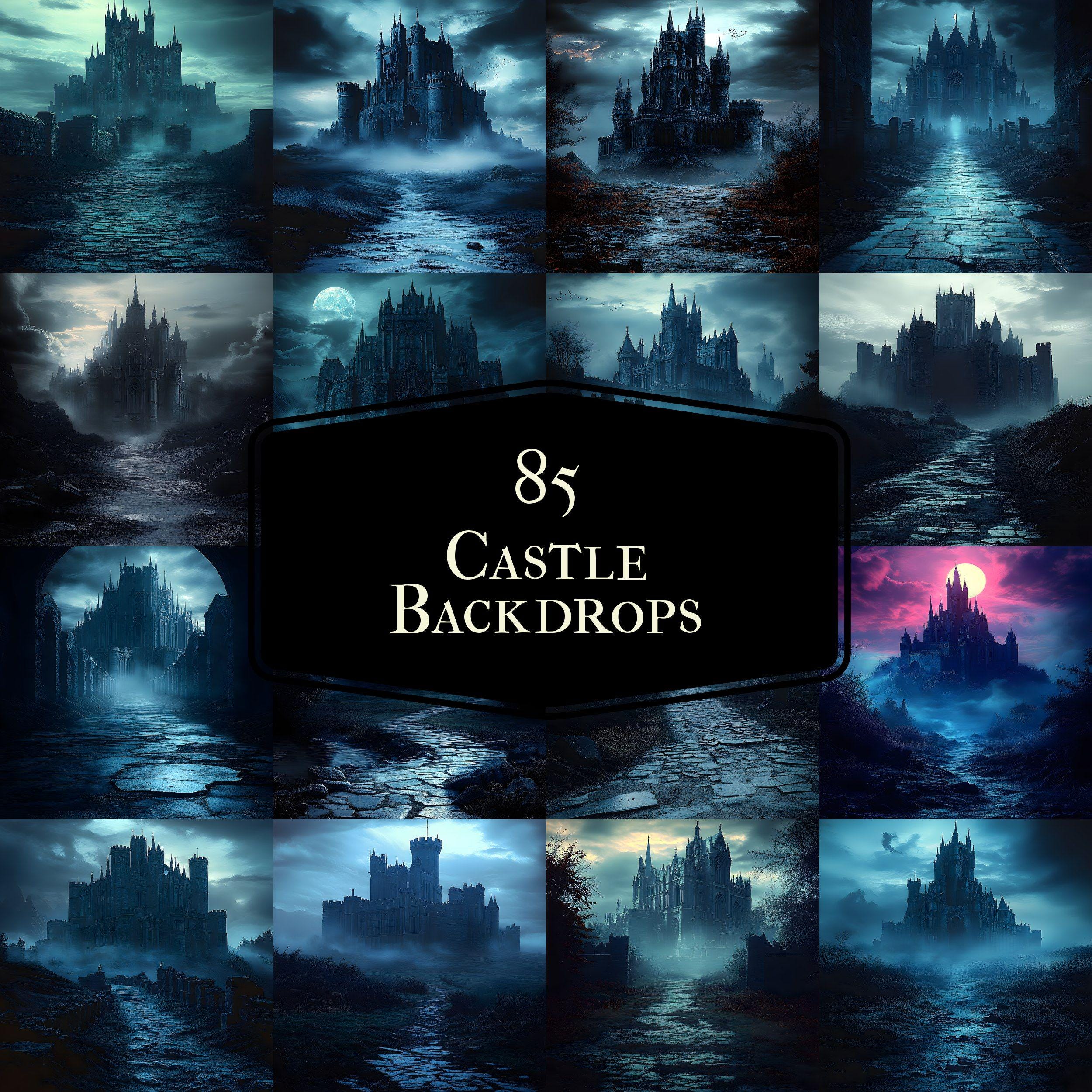 85 Fantasy Castle Backdrops | Gothic, Halloween Scenes (digital) - Etsy