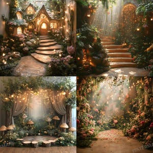 35 Fairy Garden Backdrops, Magical Outdoor Digital Backgrounds ...