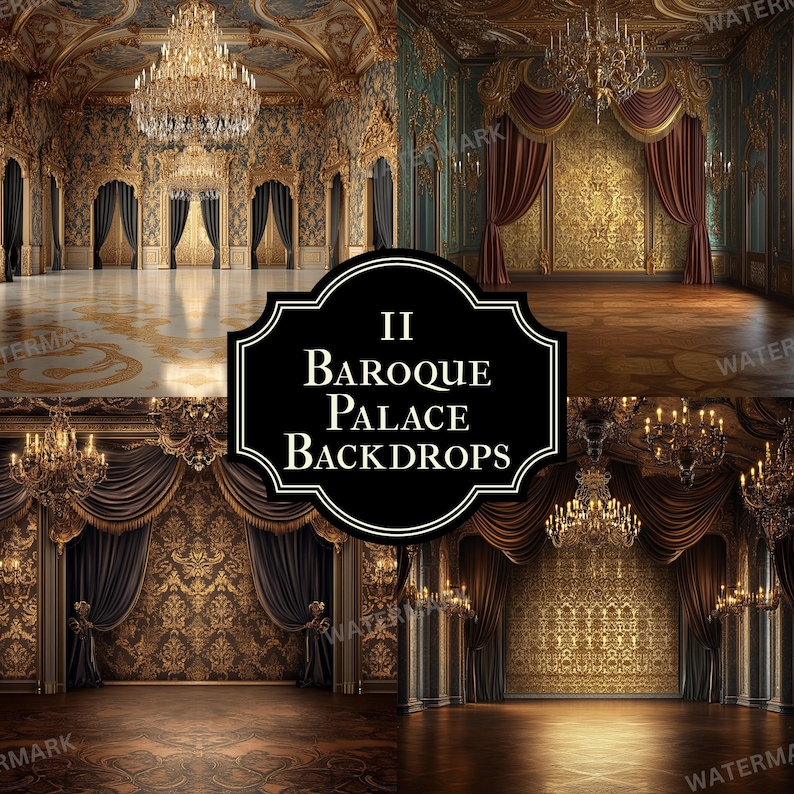 11 Baroque Stage Backdrops | Ornate Ballroom, Throne Room & Grand ...
