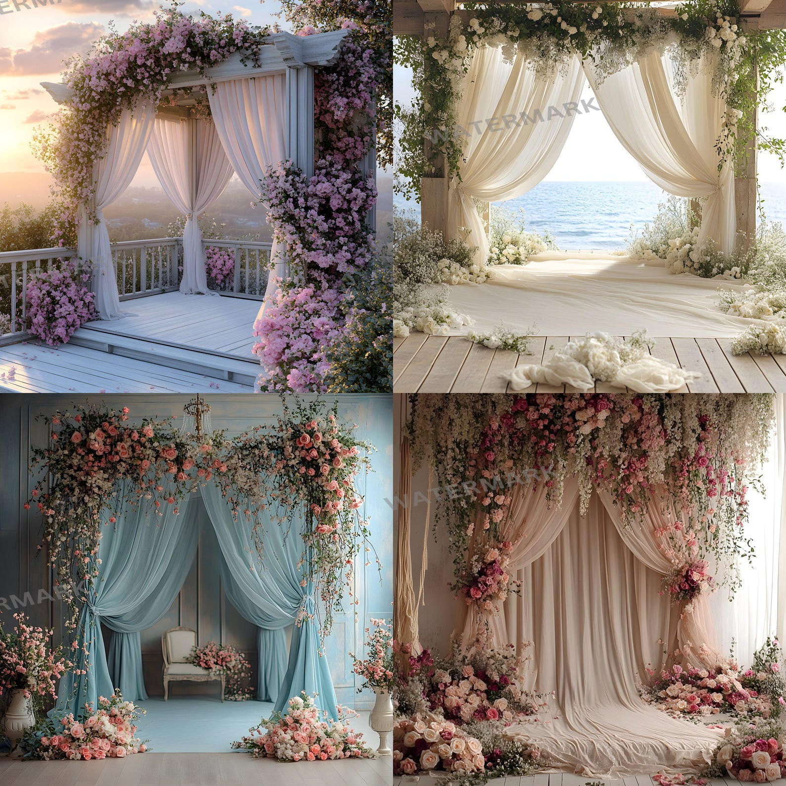 50 Curtains Drapes Backdrops | Digital Fabric Backgrounds | Elegant ...