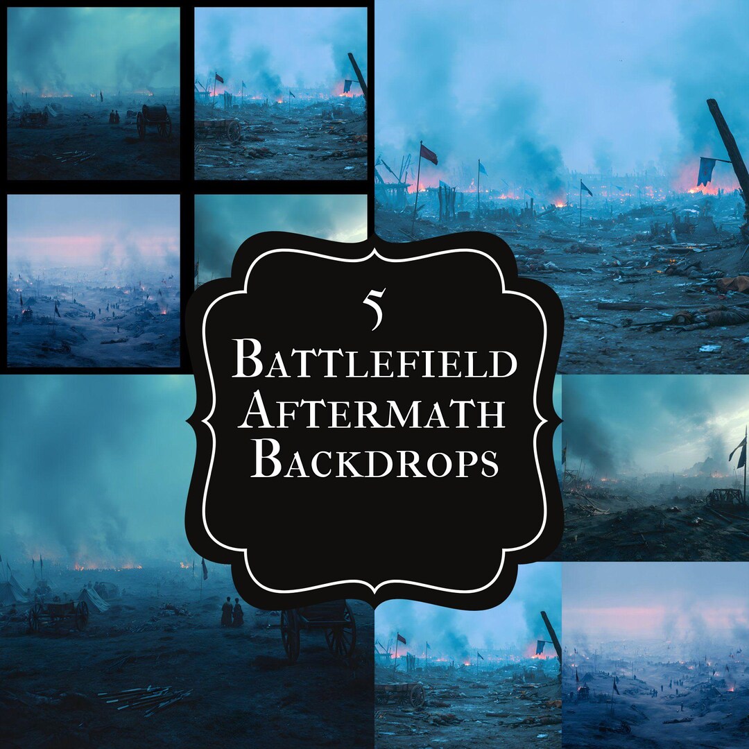 Battlefield Digital Backdrop, War Zone Photography Prop, Dramatic Post ...