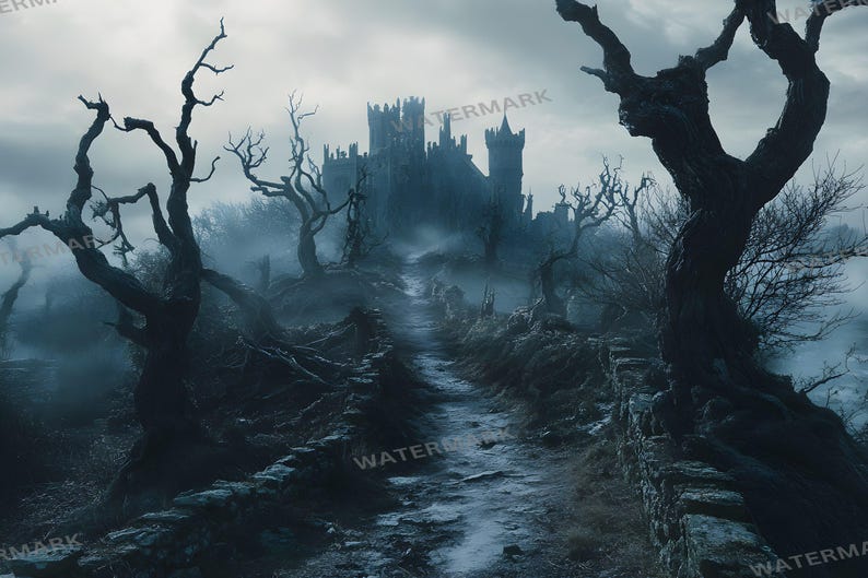 45 Wizard of Oz Wicked Witch Castle Backdrop - Twisted Forest Path ...