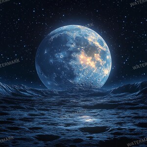 7 Moon Landing Backdrops for Photoshop Composites & Digital Overlays ...