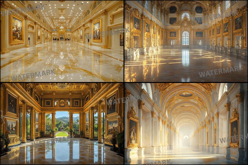 Golden Renaissance Digital Backdrop Collection, Gallery Backdrops ...