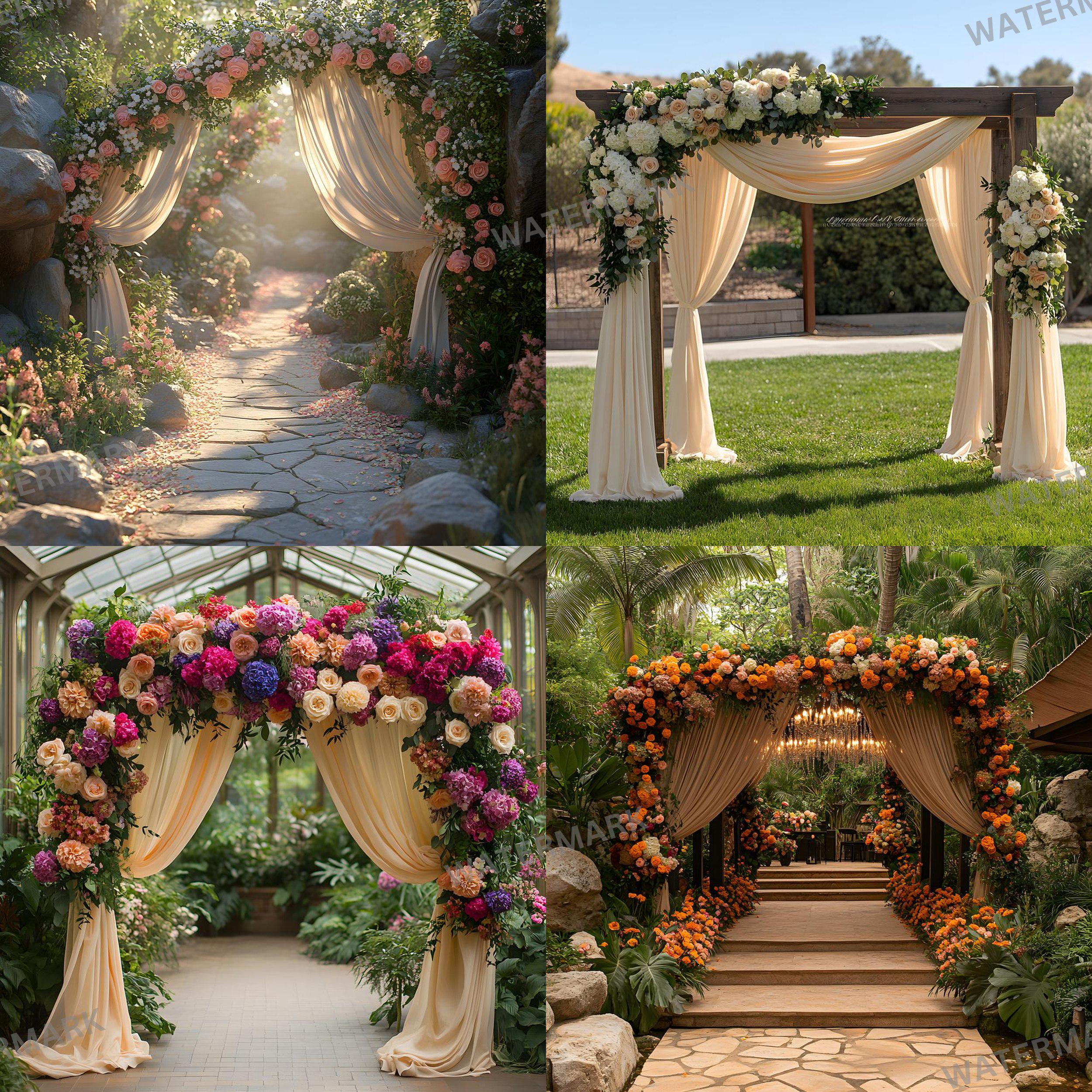 15 Magical Garden Wedding Backdrops | Photoshop Overlay, Weddings ...