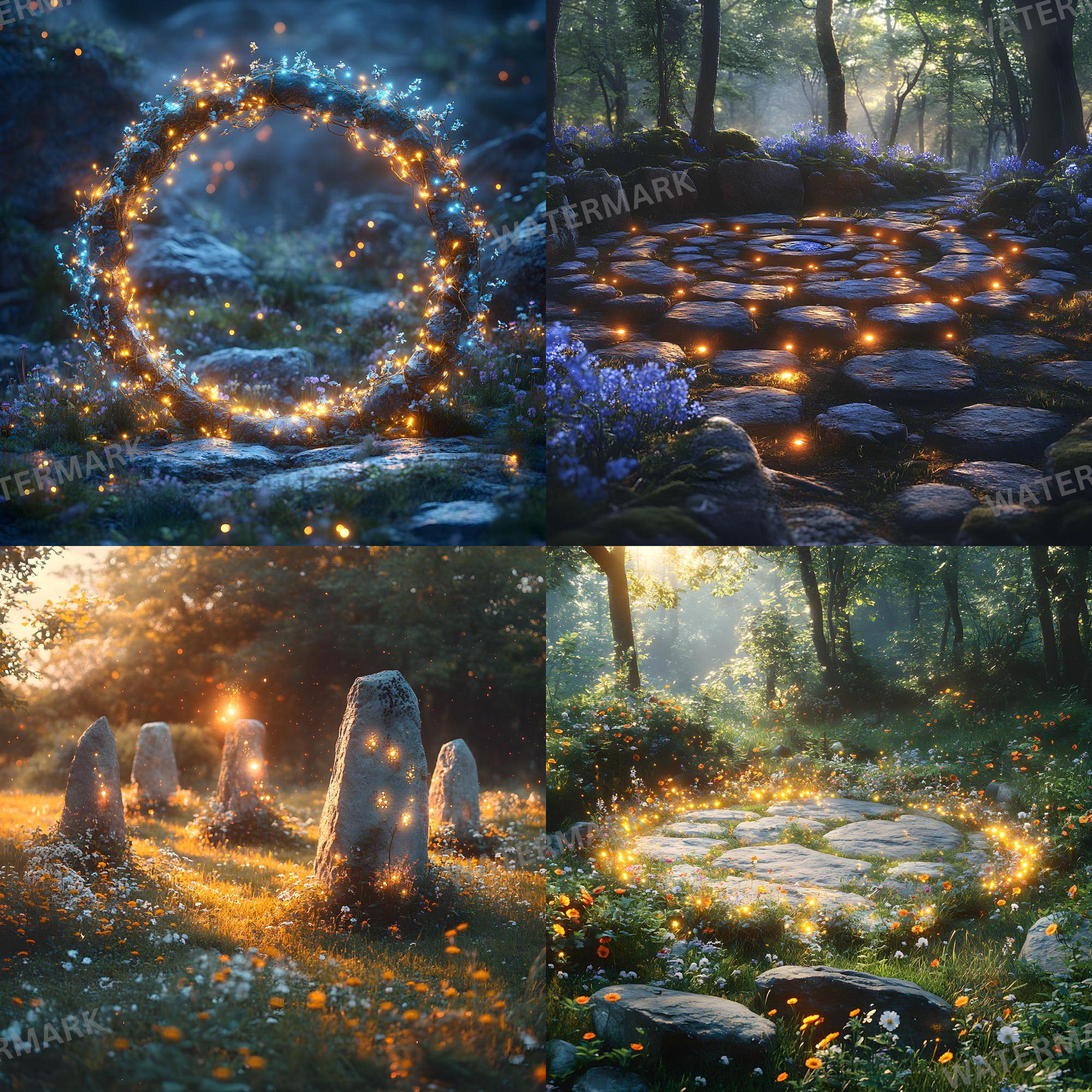 Enchanting Fairy Tale Photoshop Overlay Backdrops 15 Magical Forest, Arch, and Pathway Scenes ...