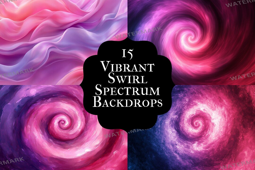Vibrant Swirl Spectrum Digital Backdrop - Colorful Photography ...