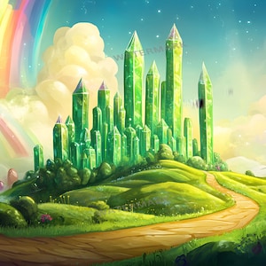 Emerald City Wizard of Oz Backdrops | 15 Fantasy Images (digital ...