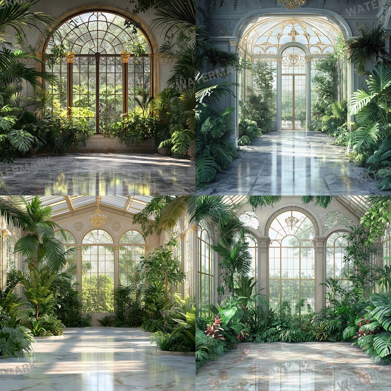 7 Victorian Conservatory Backdrops | Vintage Greenhouse Backgrounds ...