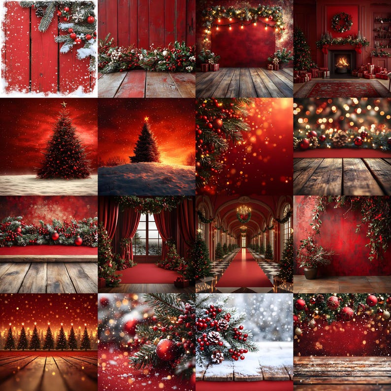 350 Christmas Backdrop, Digital Backdrop, Santa Christmas Backdrop for ...
