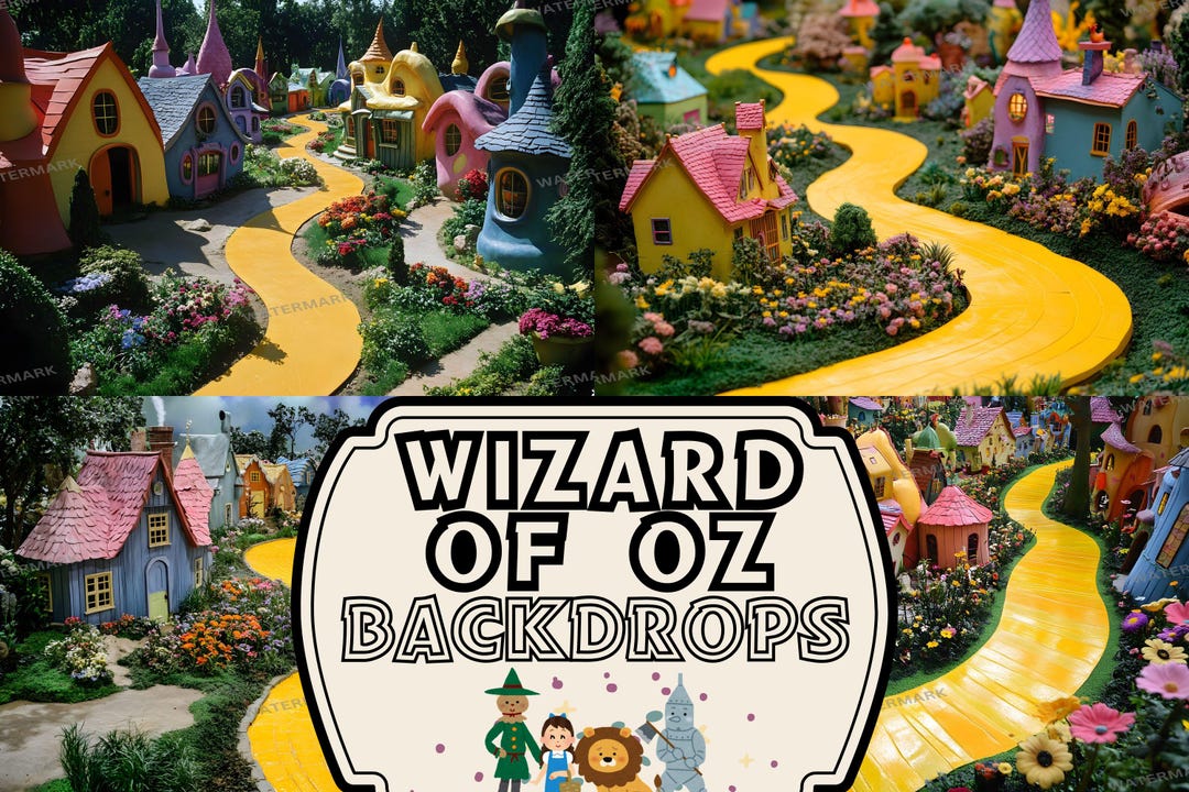 Munchkinland Digital Backgrounds, Wizard of Oz Village (jpgs) - Etsy