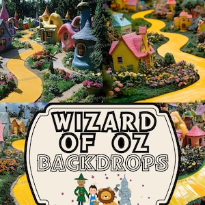 Munchkinland Digital Backgrounds, Wizard of Oz Village (jpgs) - Etsy