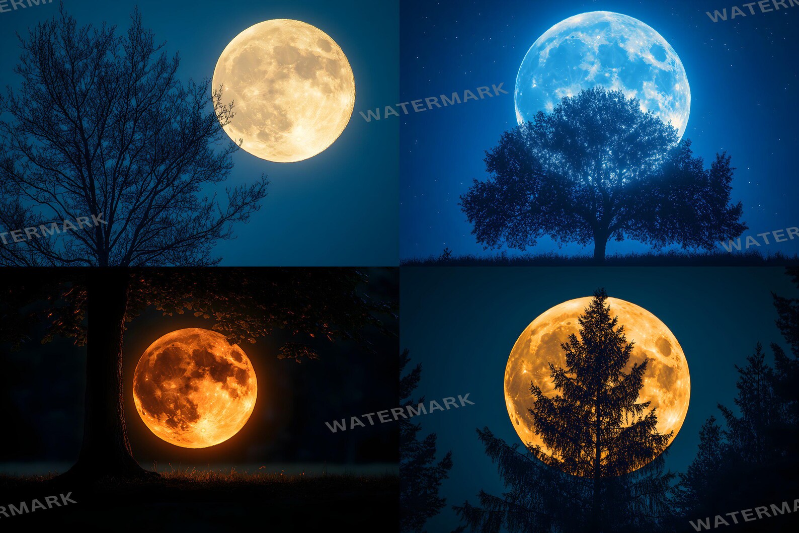 100 Mystical Full Moon Photography Backdrops – Fantasy Lunar Scenes ...