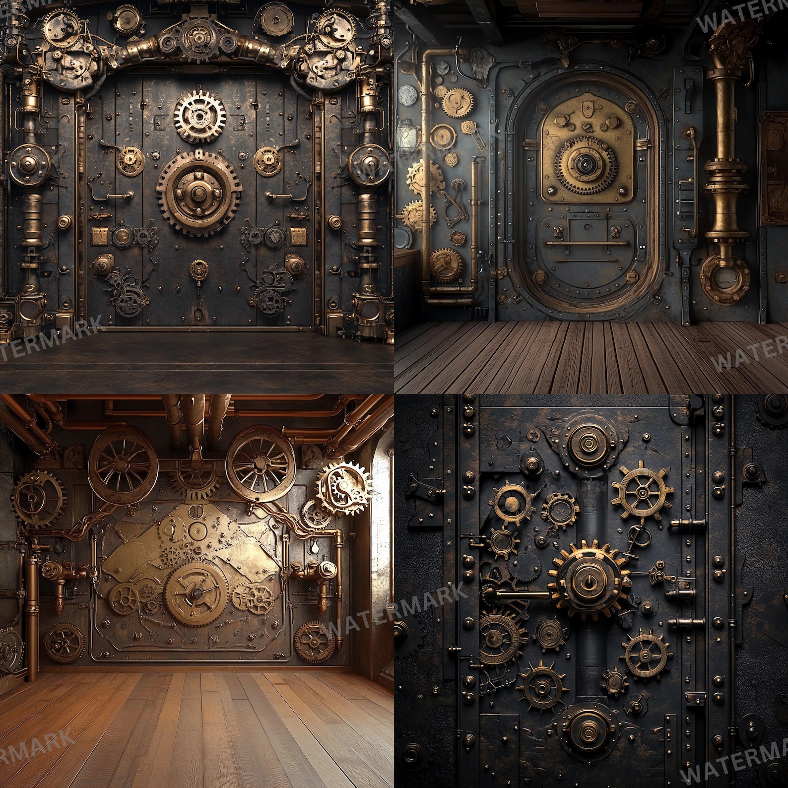 9 Steampunk Backdrops - Vintage Industrial Photography Backgrounds ...