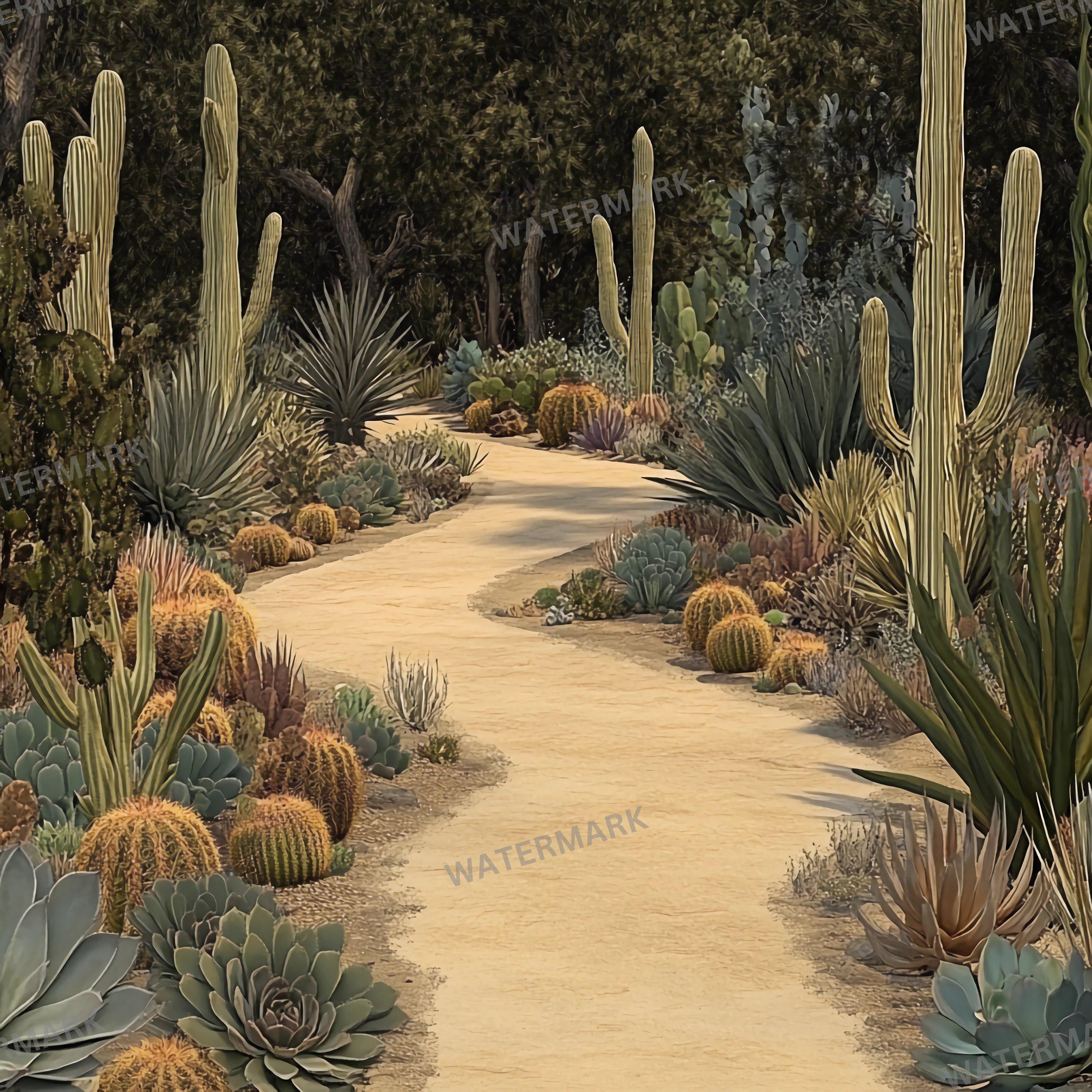 Desert Botanical Photography Backdrops – Cactus Garden Scenes (8 Jpgs ...