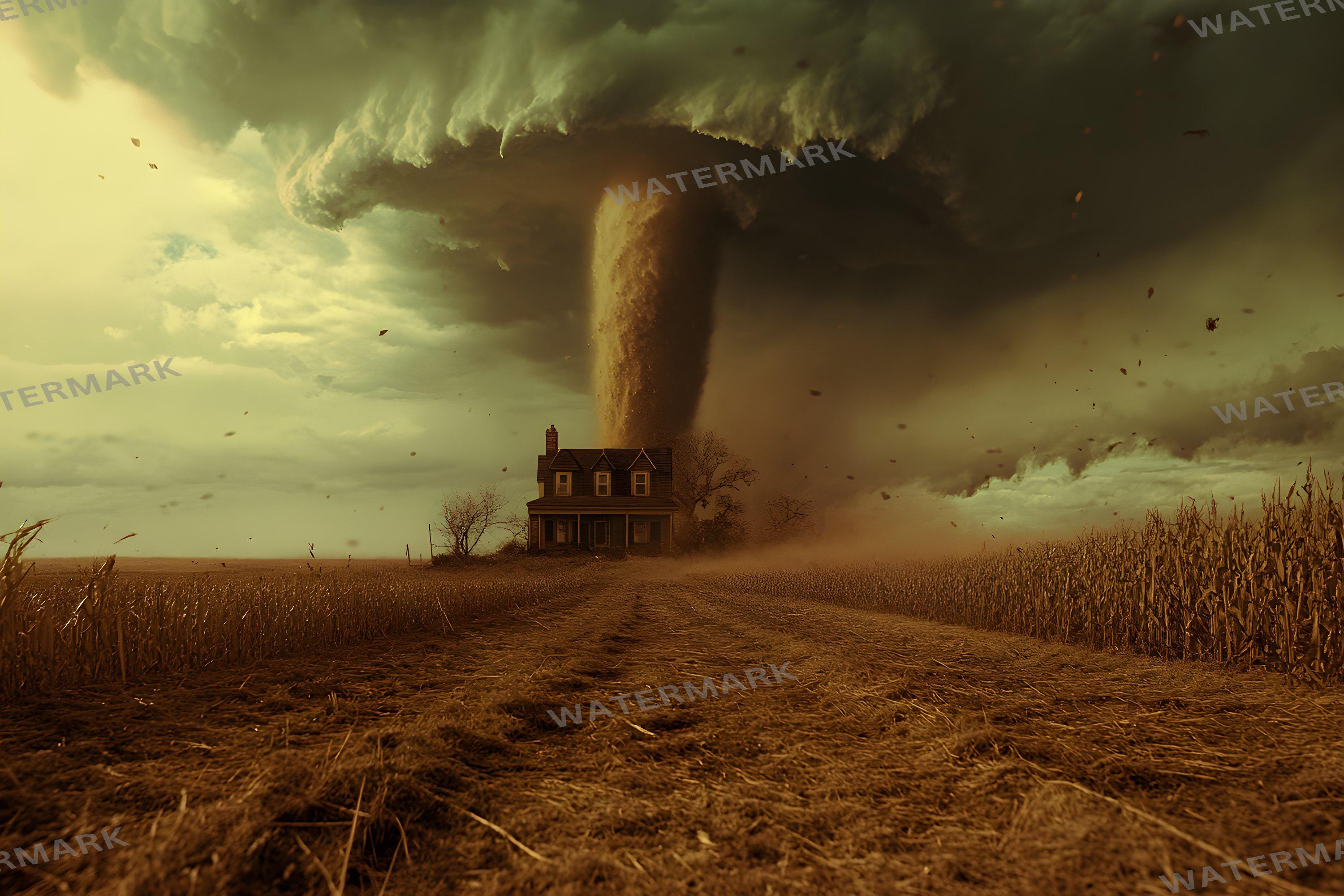 Tornado Backdrop – Stormy Prairie Scene, Wizard of Oz Inspired ...