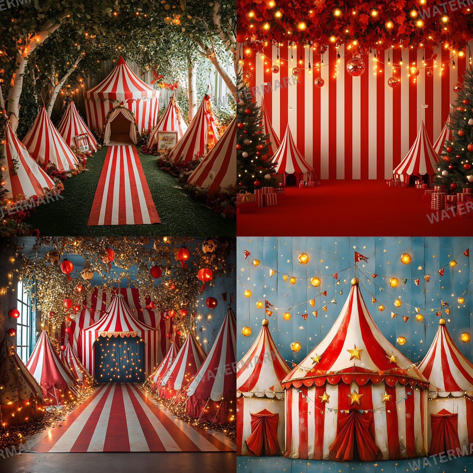 30 Circus Carnival Backdrops - Digital Overlays for Photoshop ...