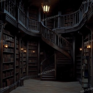 Wizard School Library 7 Photography Backdrops - Magical, Vintage ...