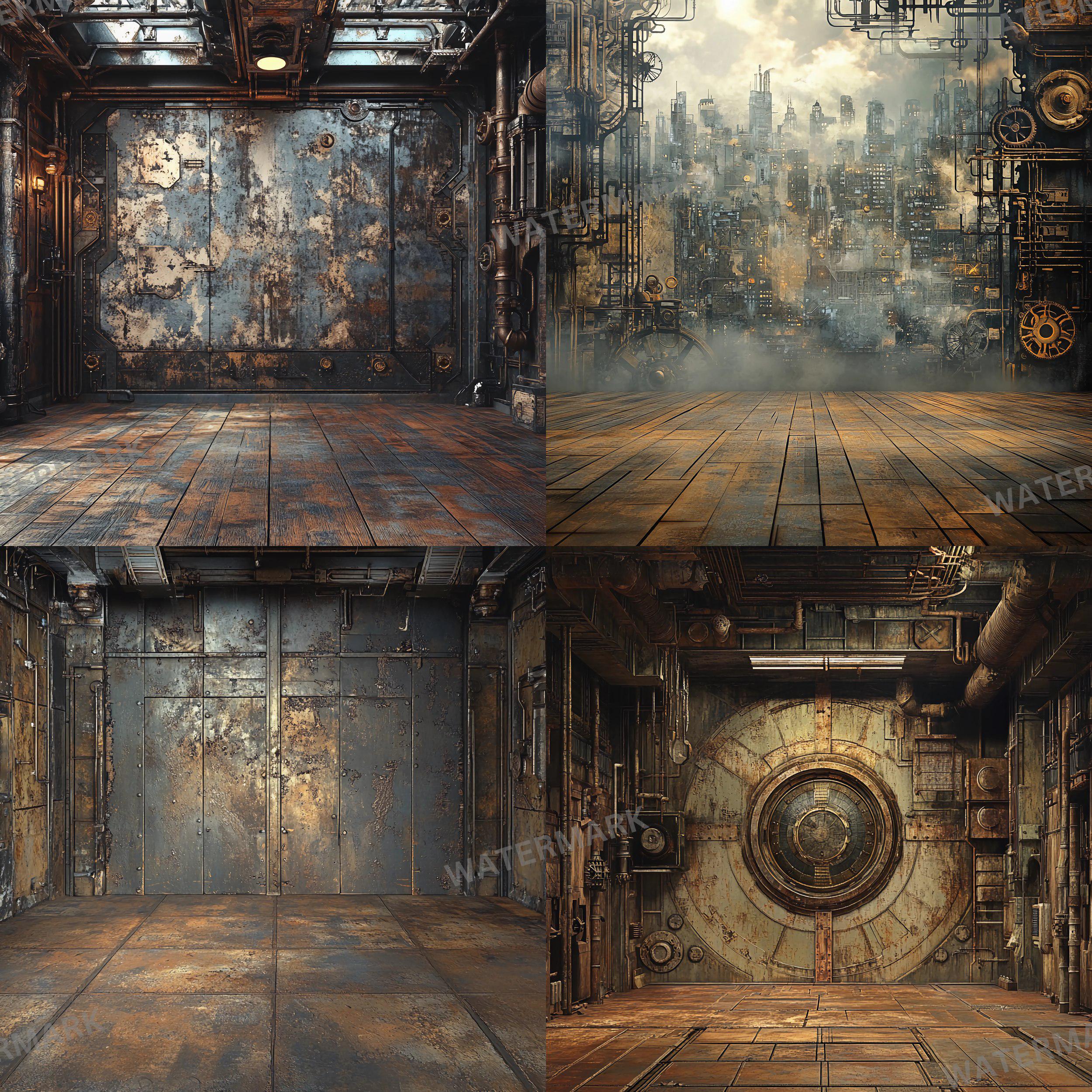 7 Steampunk City Backdrops | Dark Gritty Industrial Backgrounds With ...