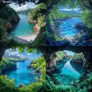 15 Hidden Cove Digital Backdrops for Photography, Fine Art Portrait ...