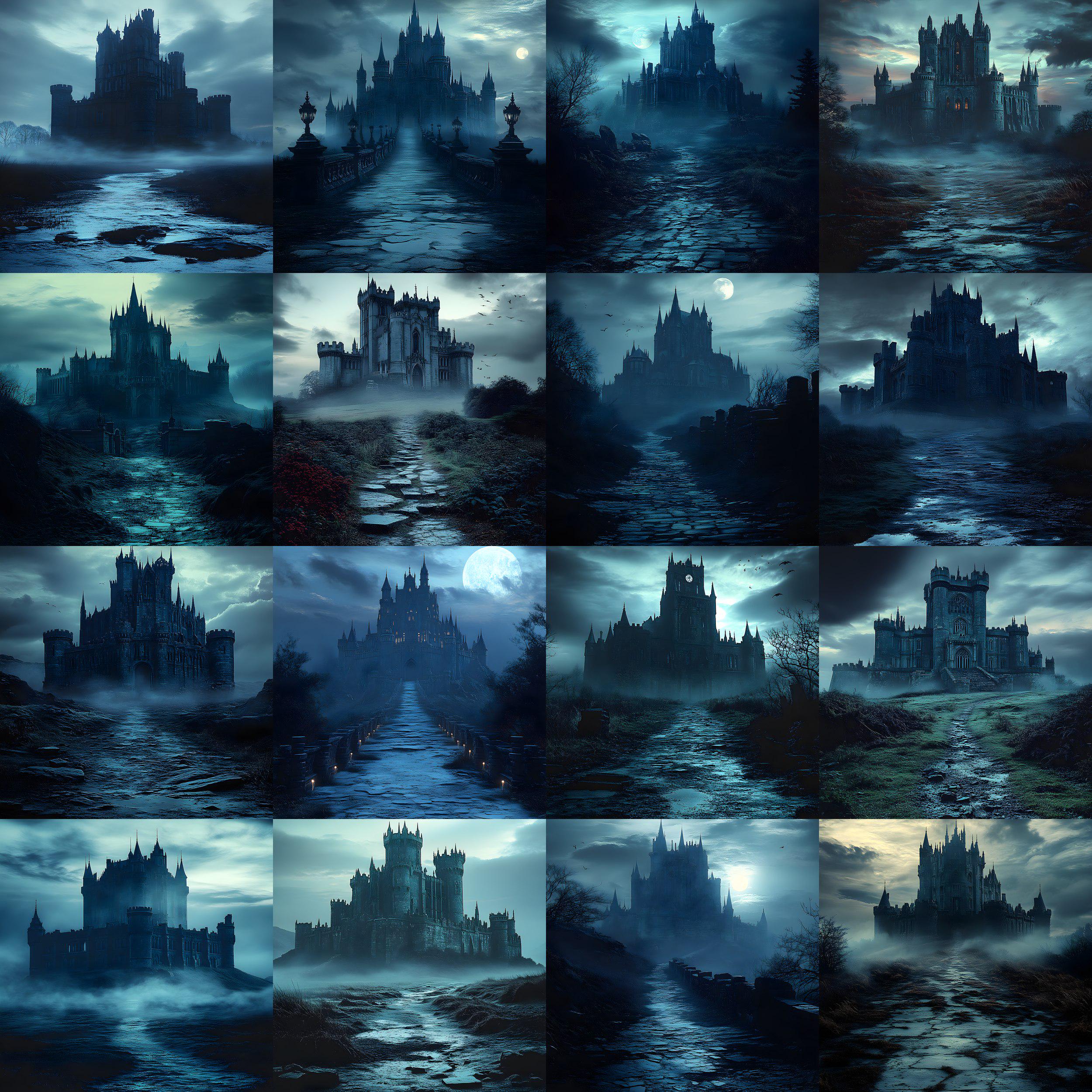 85 Fantasy Castle Backdrops | Gothic, Halloween Scenes (digital) - Etsy