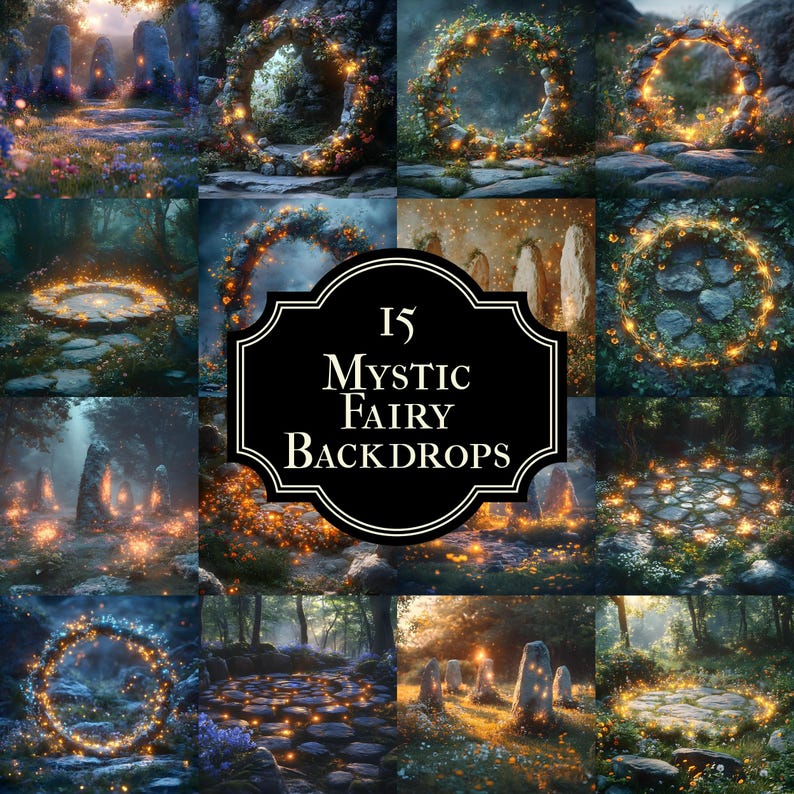 Enchanting Fairy Tale Photoshop Overlay Backdrops - 15 Magical Forest ...