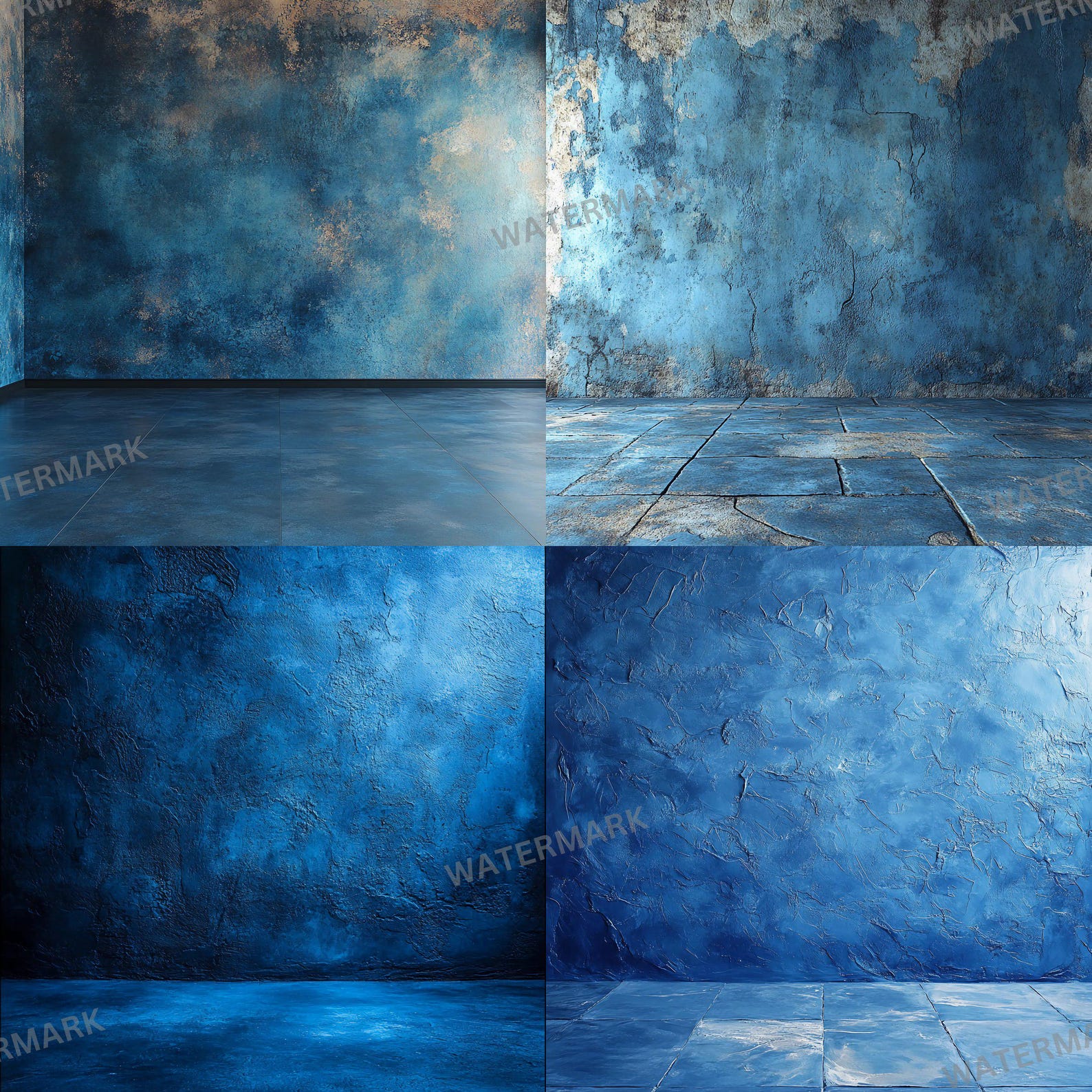 Blue Texture Photography Backdrops – Rustic Vintage Portrait ...
