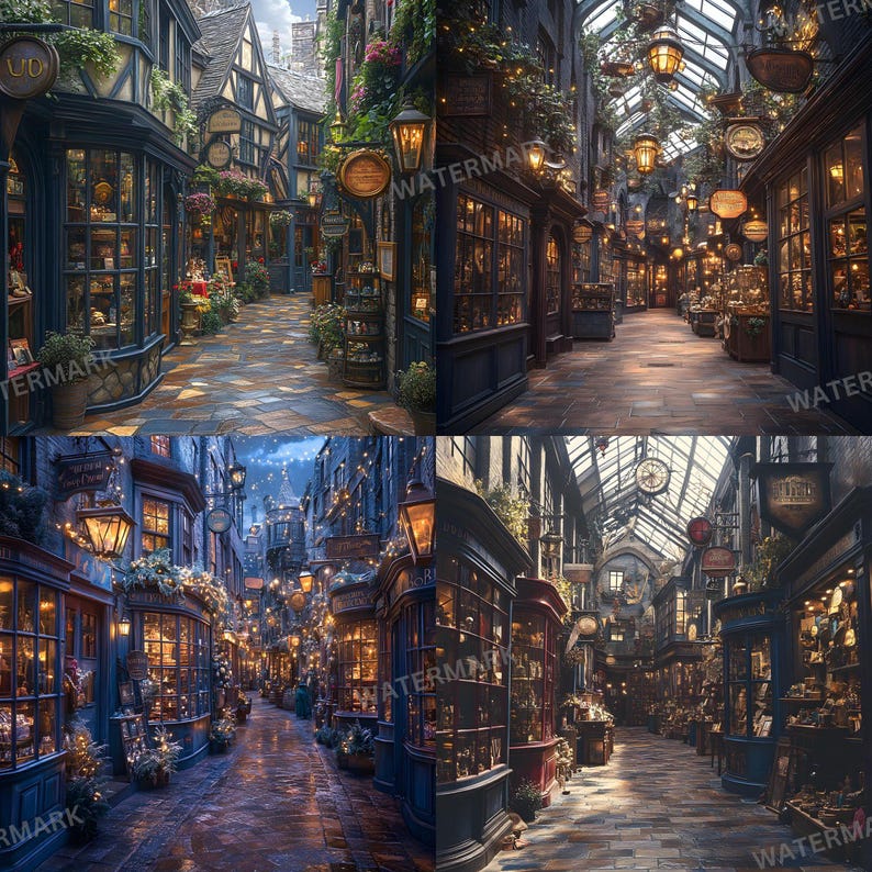 20 Wizarding Alley Photography Backdrops, Enchanting Wizarding World ...