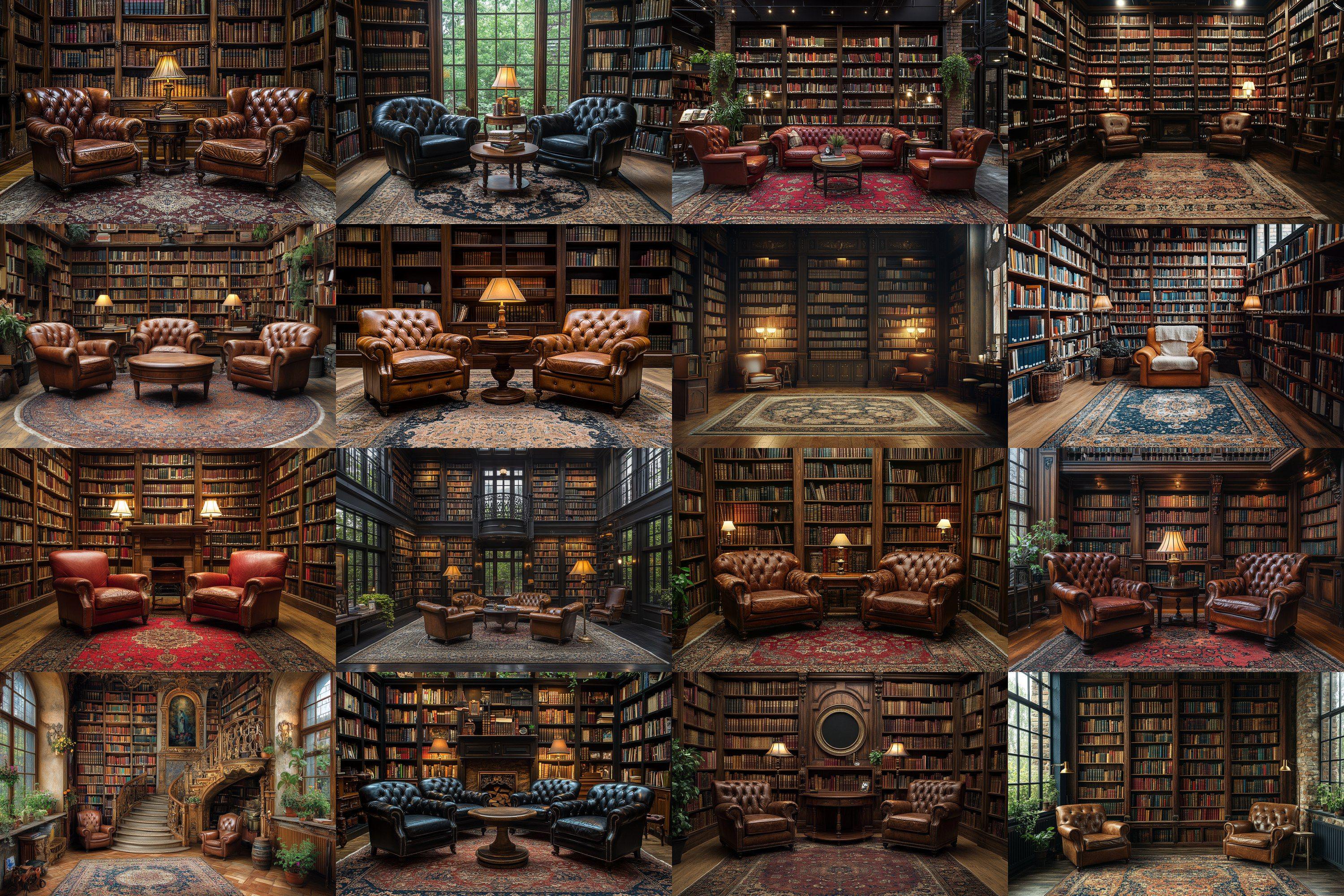 Cozy Reading Room Photography Backdrops, Vintage Library (digital ...