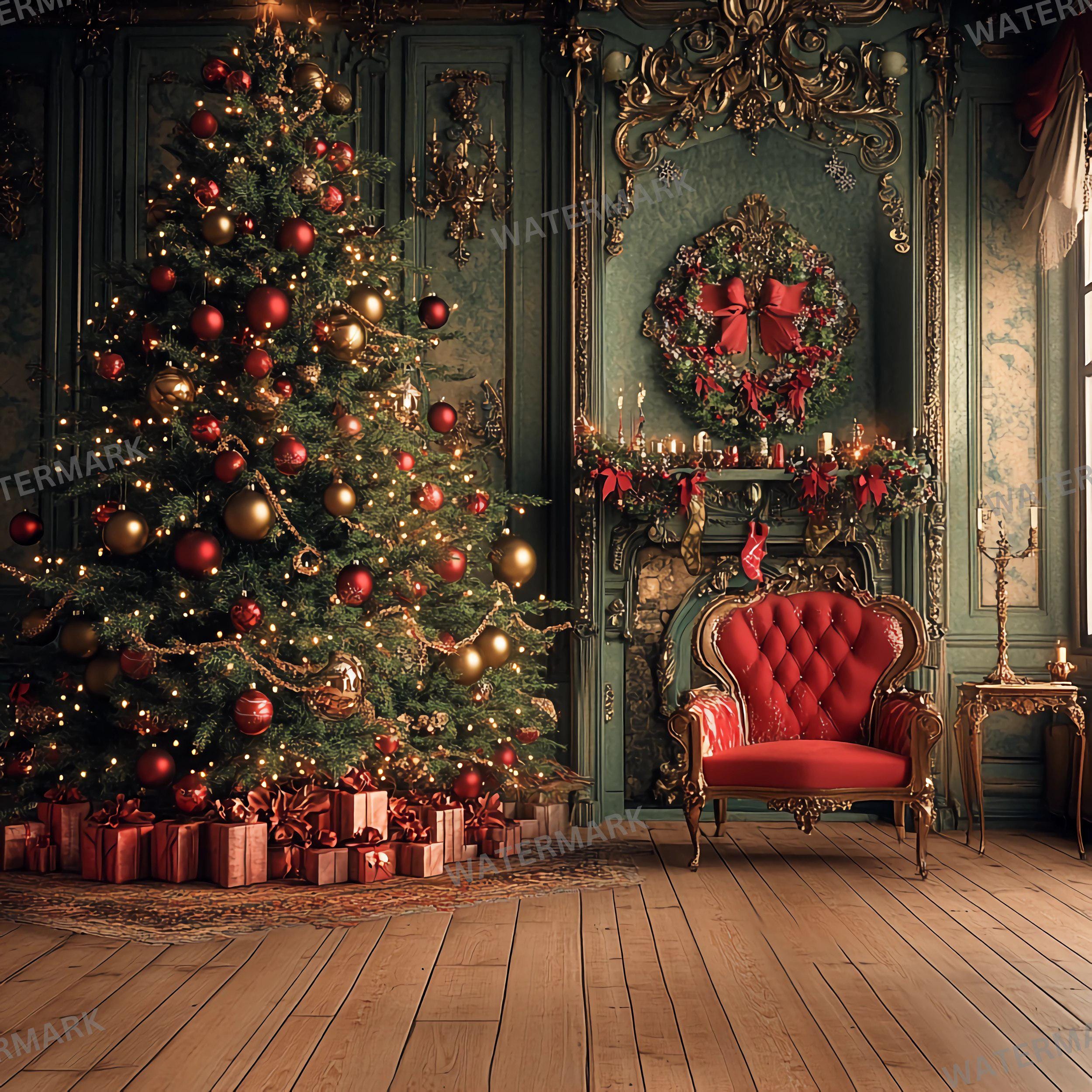 12 Christmas Backdrop, Digital Backdrop, Santa Christmas Backdrop for ...