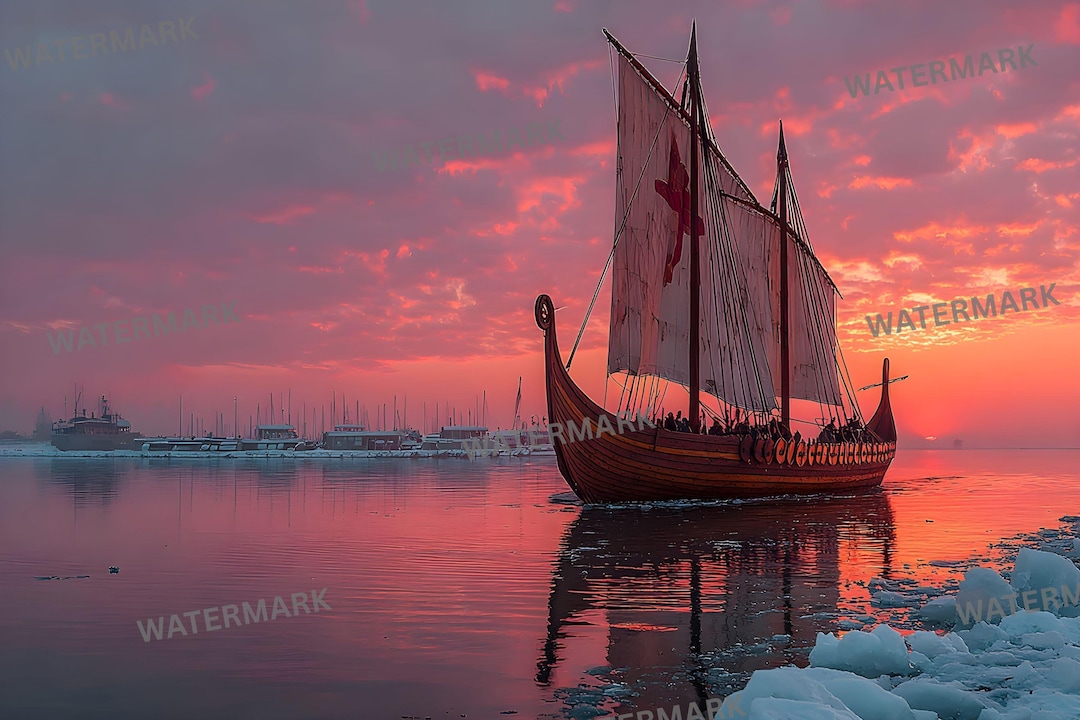 Viking Backdrop Bundle, Cinematic Digital Backgrounds, Norse Mythology ...