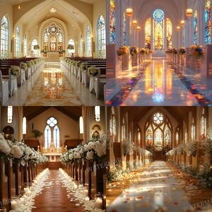 Elegant Church Wedding Backdrops | Virtual Event Photography ...