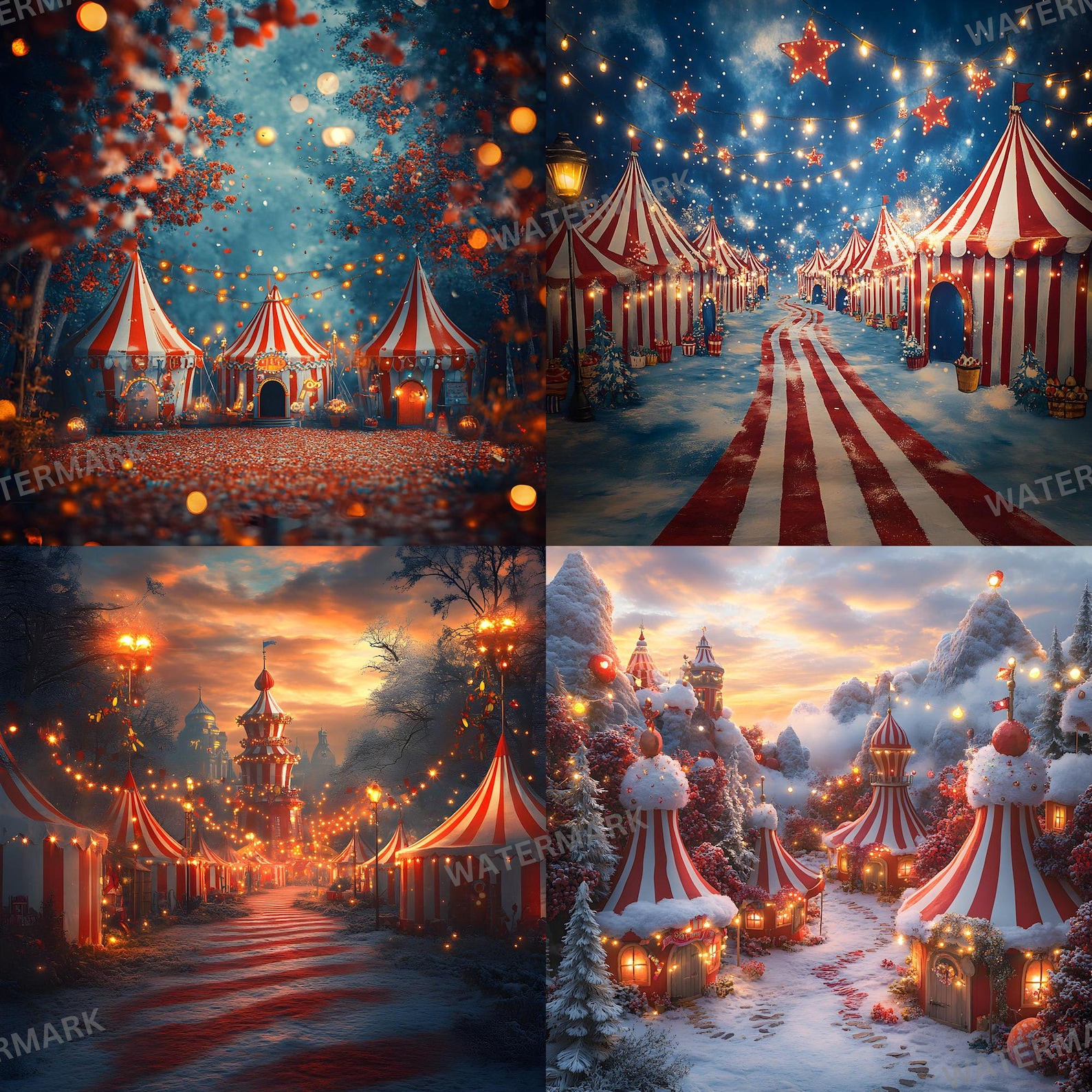 30 Circus Carnival Backdrops - Digital Overlays for Photoshop ...