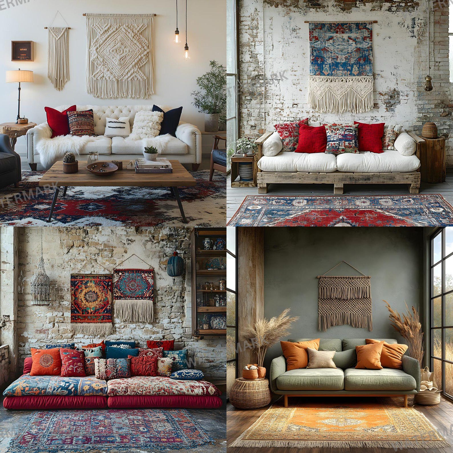 30 Cozy Boho Backdrops - Digital Backgrounds for Photography, Home ...