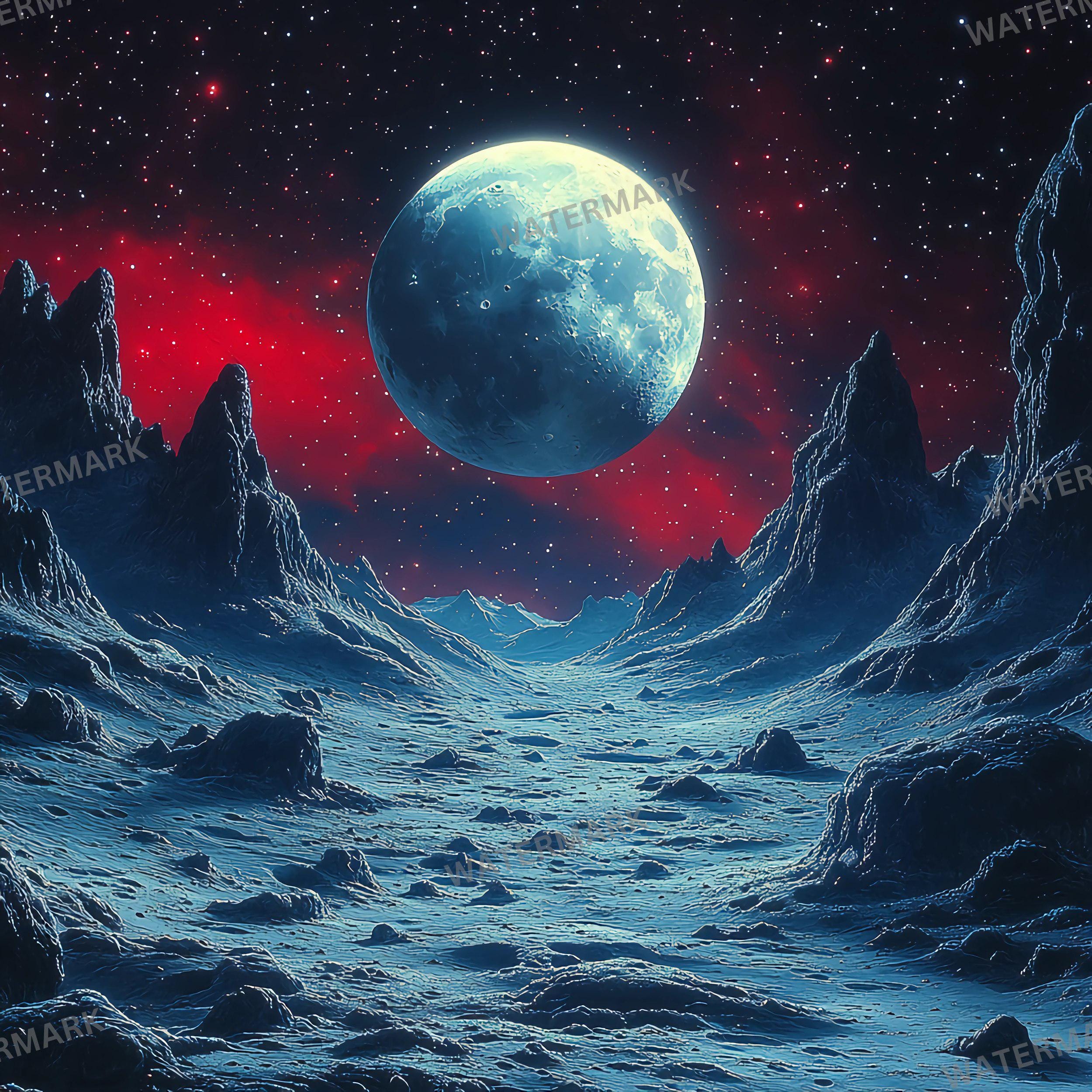 7 Moon Landing Backdrops for Photoshop Composites & Digital Overlays ...